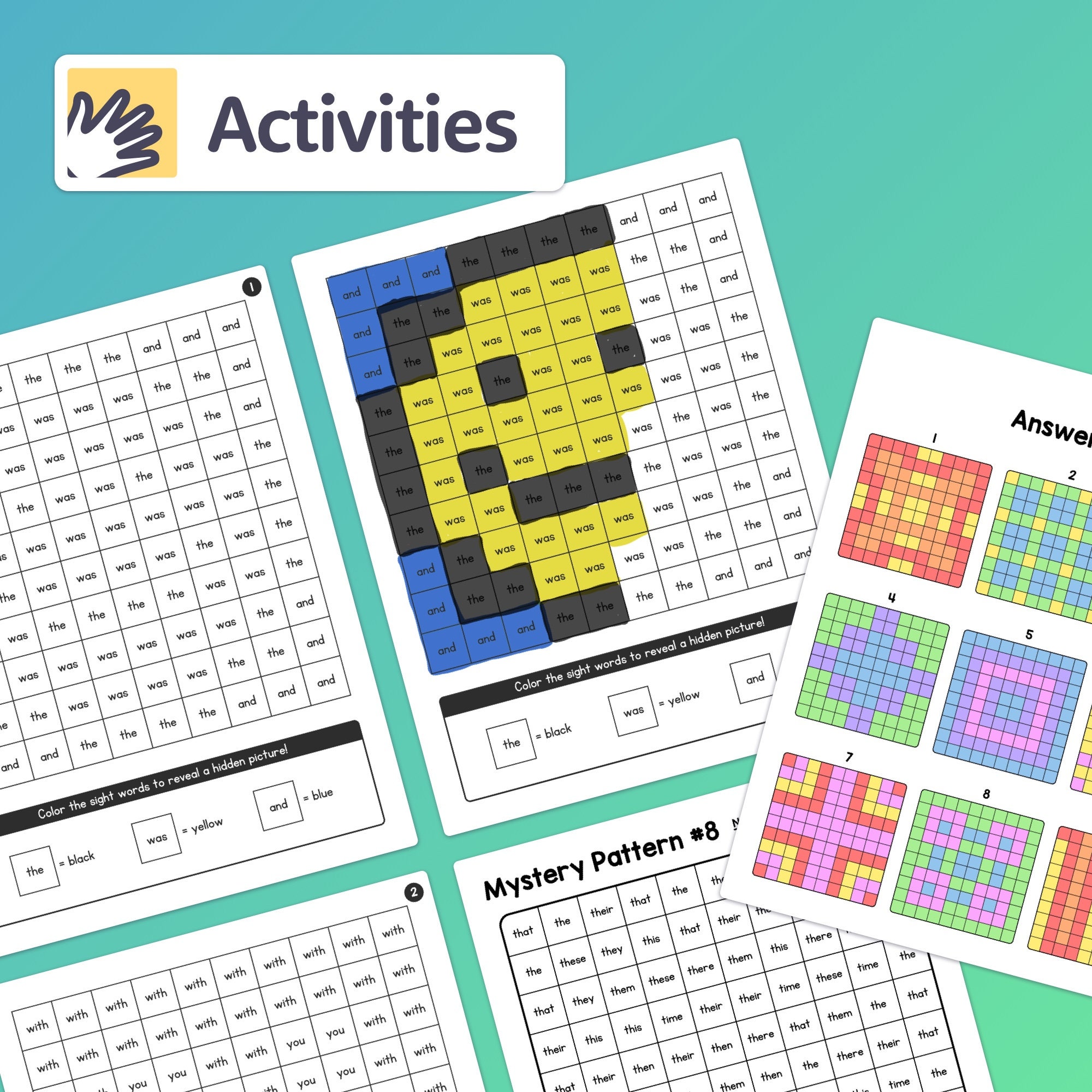 No Prep Sight Words Unit | Kindergarten, 1st, 2nd Grade Sight Word ...