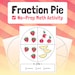 Beginner Fractions Activity | Pie Fractions Craft, No Prep Fractions ...