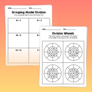 No Prep Division Worksheets | 2nd, 4th, 3rd Grade Division Activities ...