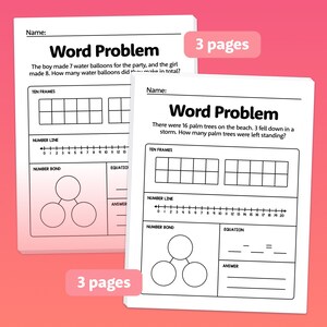 Summer Addition & Subtraction Within 20 Worksheets | Fun 1st Grade ...