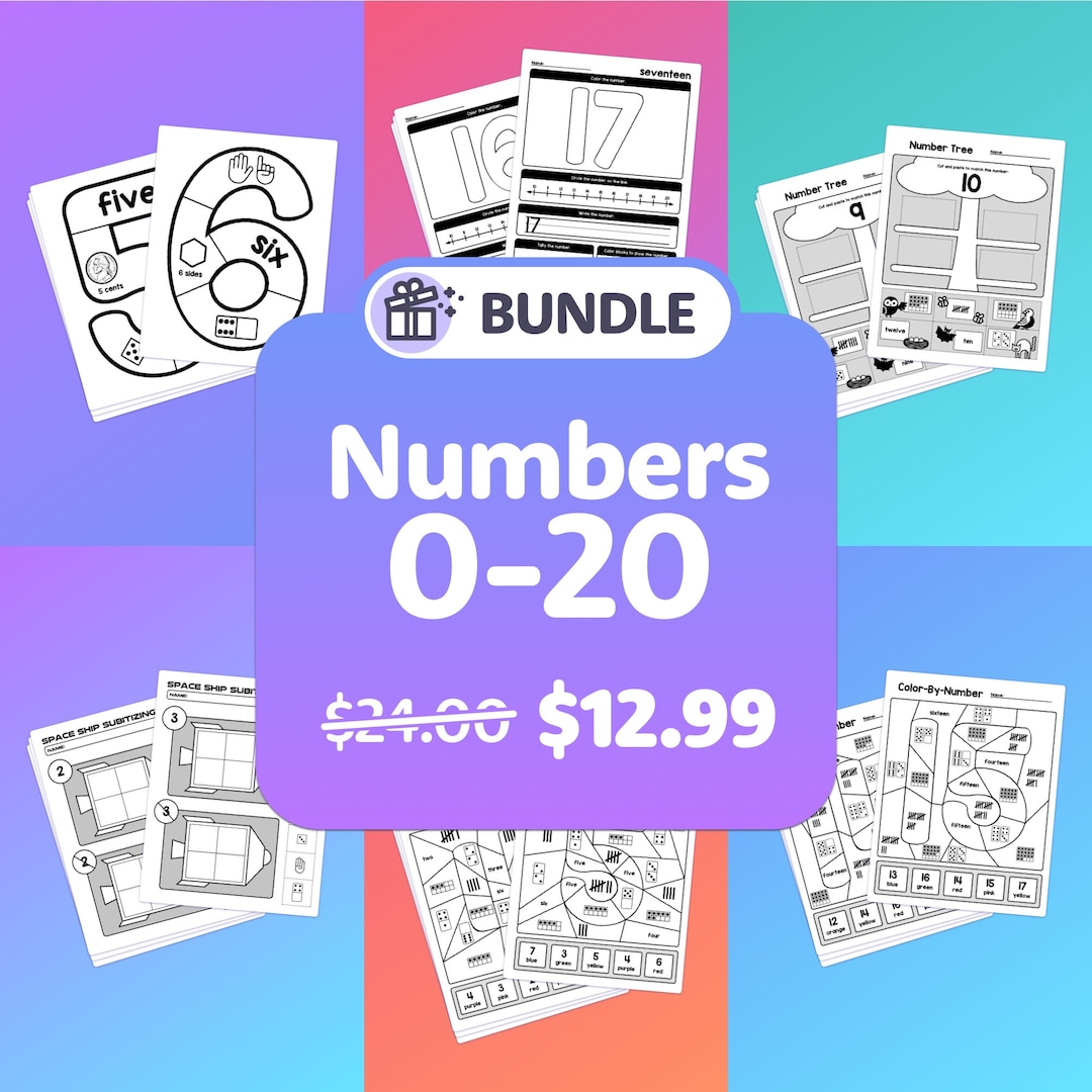 No Prep Numbers 0-20 Bundle | 1st Grade, Kindergarten Number Sense ...