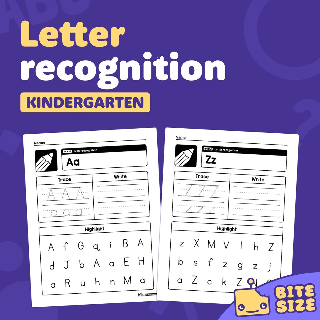 Letter Recognition Worksheets | Kindergarten Upper & Lowercase Alphabet ...