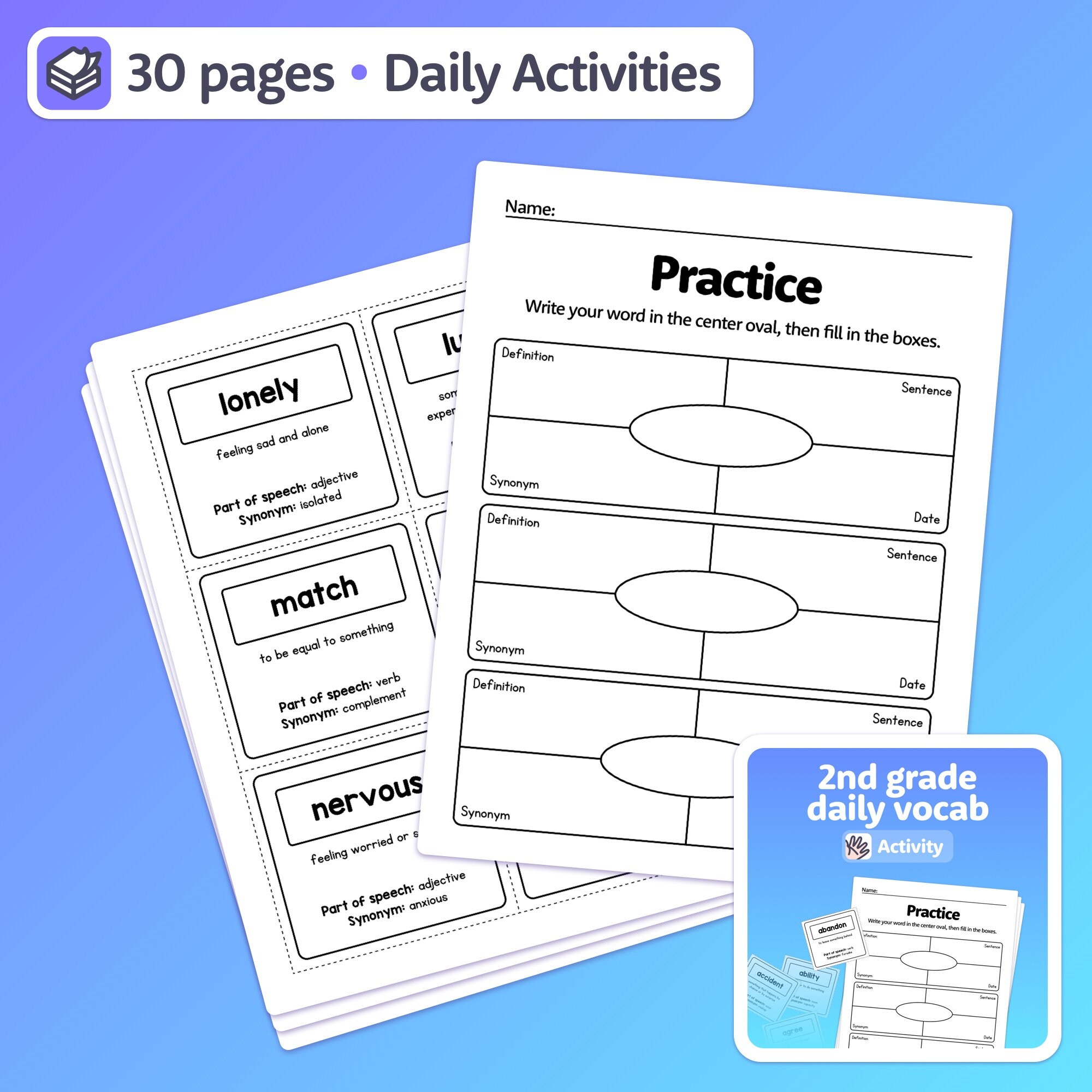 ELA Vocabulary Bundle | 1st Grade Vocabulary, 2nd Grade Vocabulary ...