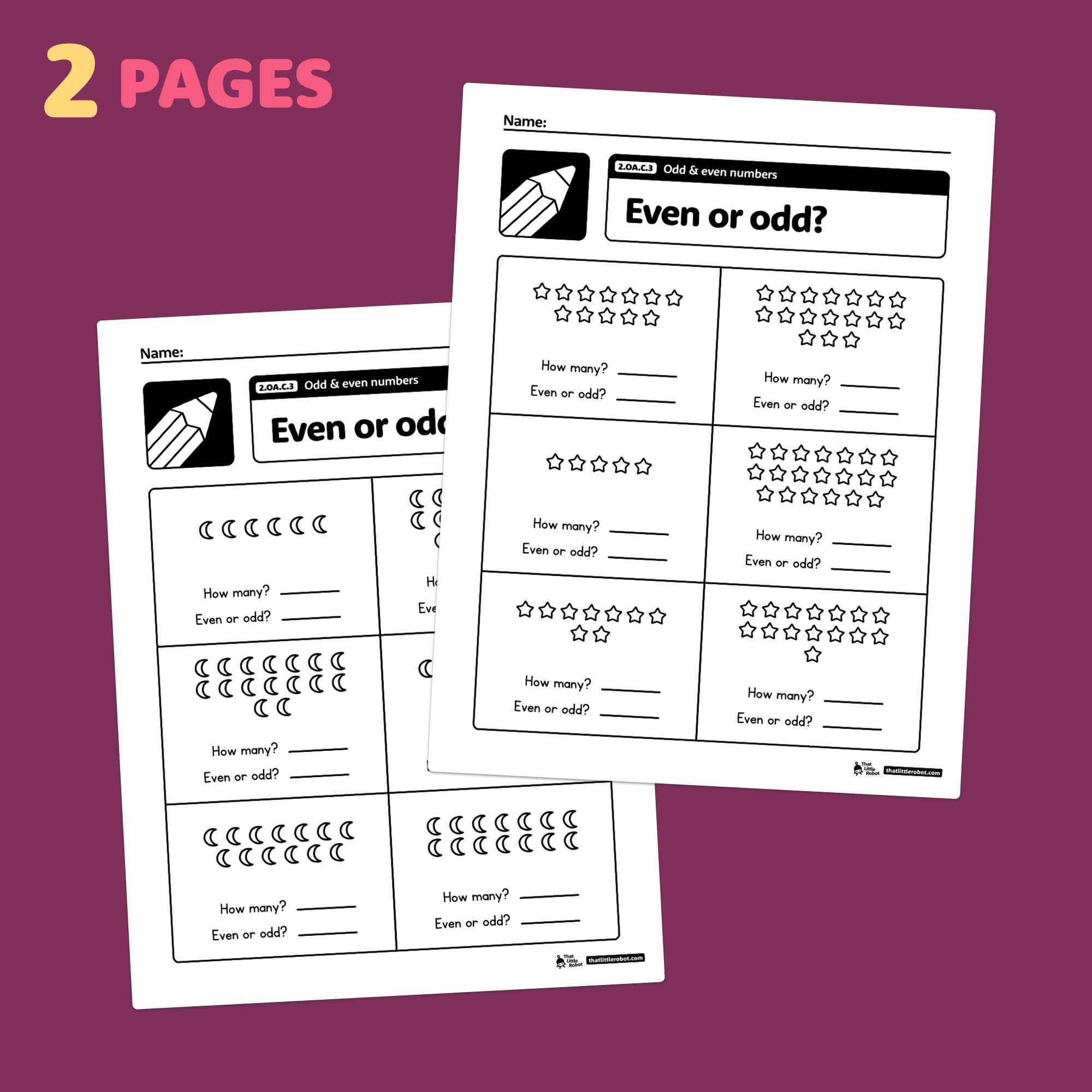 Odd & Even Numbers Worksheets | 2nd Grade Number Sense Math Activities ...