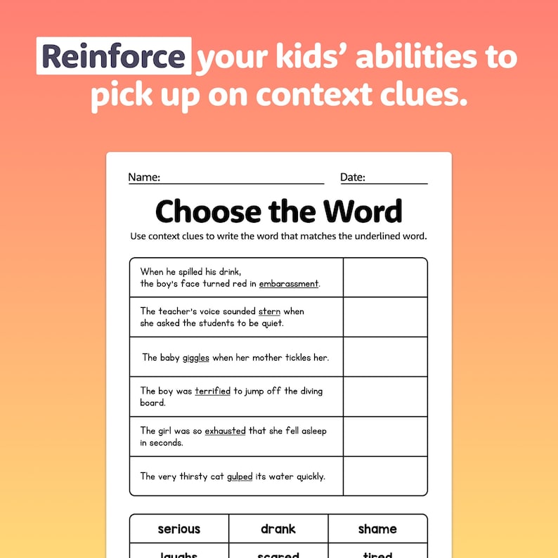 2nd Grade Context Clues Worksheets | 2nd Grade Reading Comprehension ...