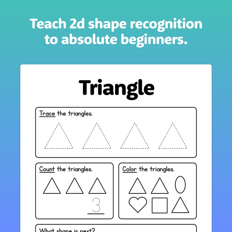 Simple 2D Shape Worksheets | Pre-k Shapes, Kindergarten Shapes, 1st ...