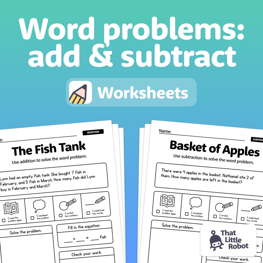 2nd Grade Addition and Subtraction Word Problem Worksheets | Addition ...