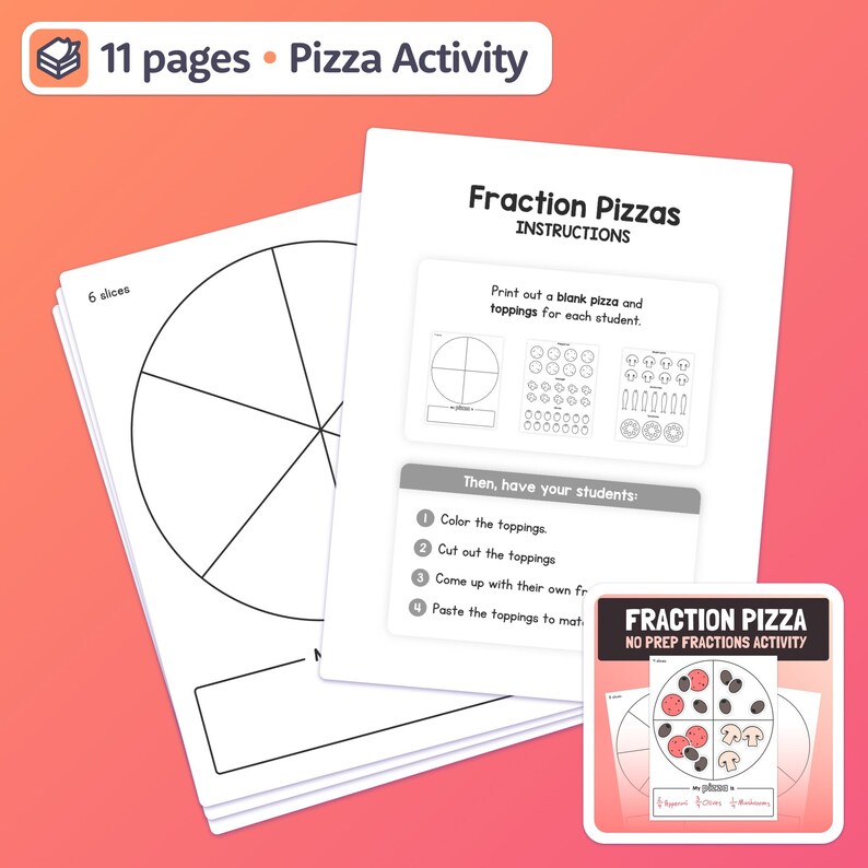 No Prep Fractions Bundle | 2nd, 4th, 3rd Grade Fraction Activities ...