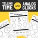 Analog Clocks Worksheets – Kinder, 1st, 2nd, 3rd Grade / Telling Time ...