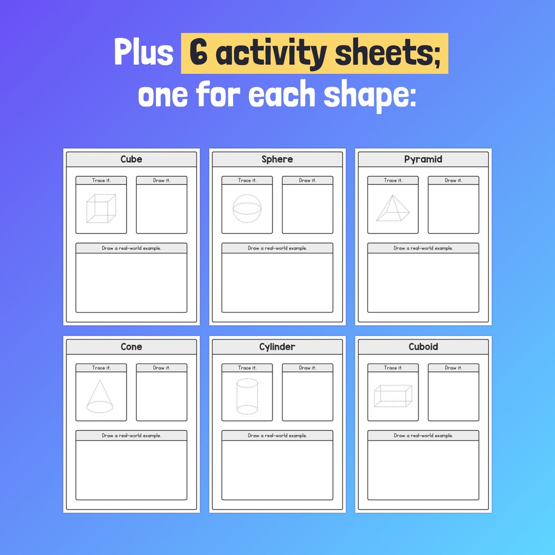 3D Shapes Worksheets | 1st - 3rd Grade 3 Dimensional Shapes Unit, 3D ...