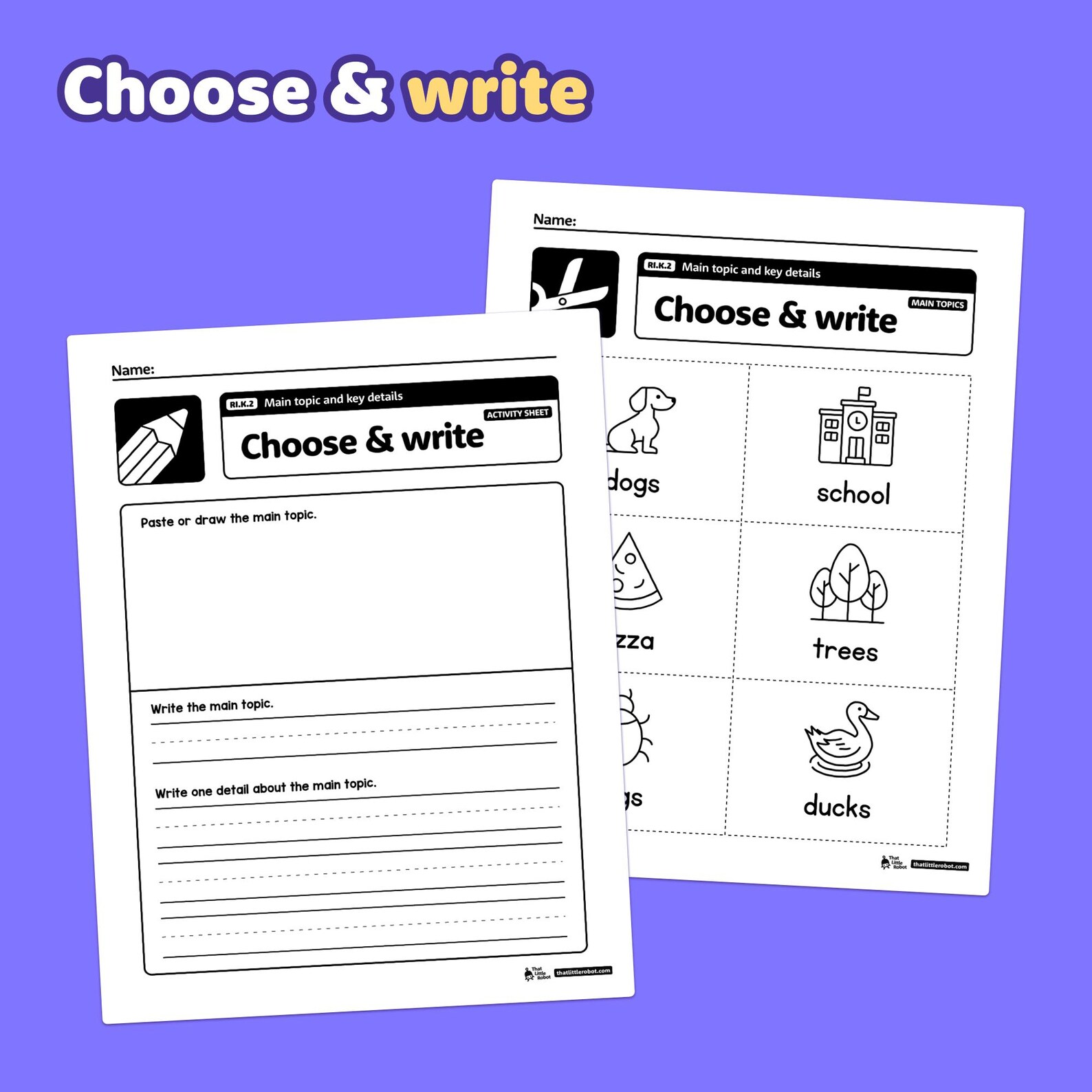 Main Topic and Key Details Worksheets | Kindergarten Reading ...