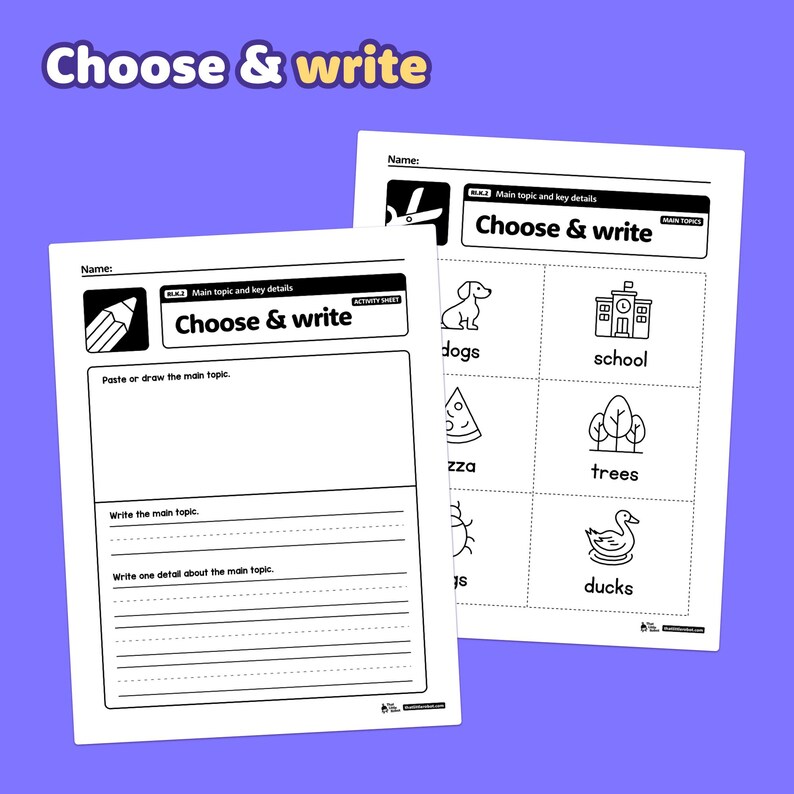 Main Topic and Key Details Worksheets | Kindergarten Reading ...