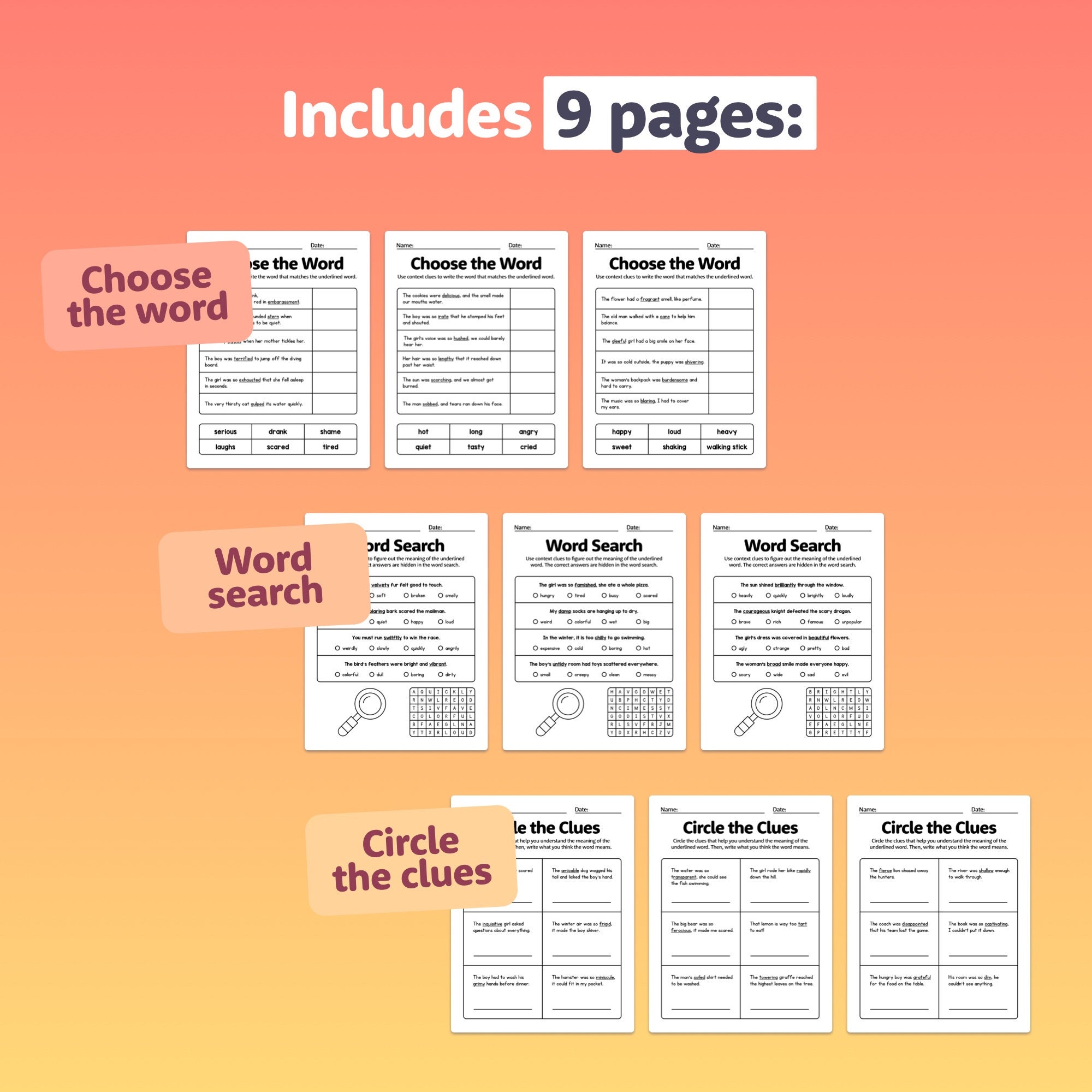 2nd Grade Context Clues Worksheets | 2nd Grade Reading Comprehension ...