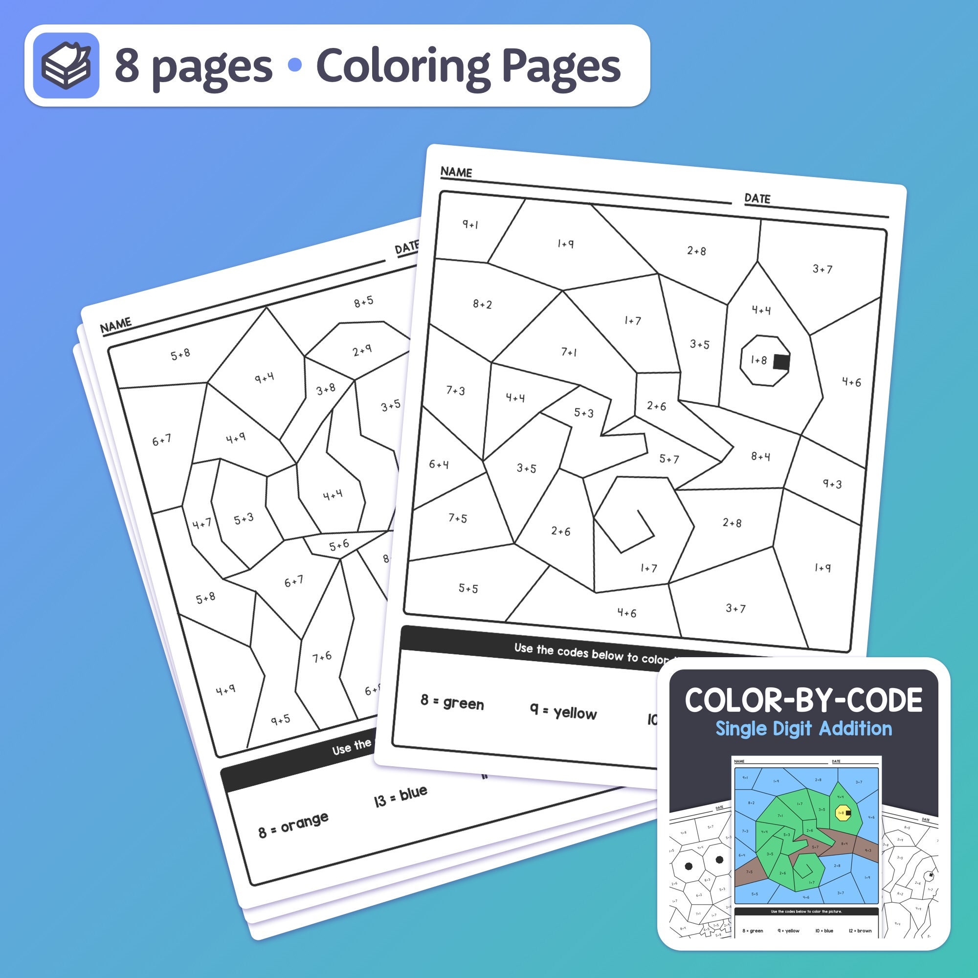 Addition to 10 Bundle | Kindergarten Addition, 1st Grade Addition ...