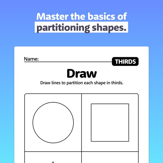 Hojas De Trabajo De Partes Iguales