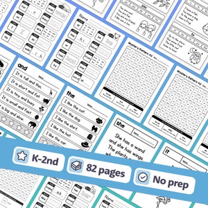 No Prep Sight Words Bundle | Kindergarten & 1st Grade Sight Word ...