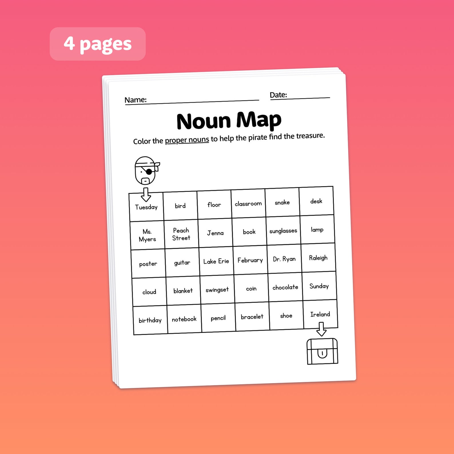 Common and Proper Nouns Worksheets | 1st & 2nd Grade Grammar Activities ...