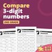 Compare 3 Digit Numbers Worksheets 2nd Grade Greater, Less, and Equal ...