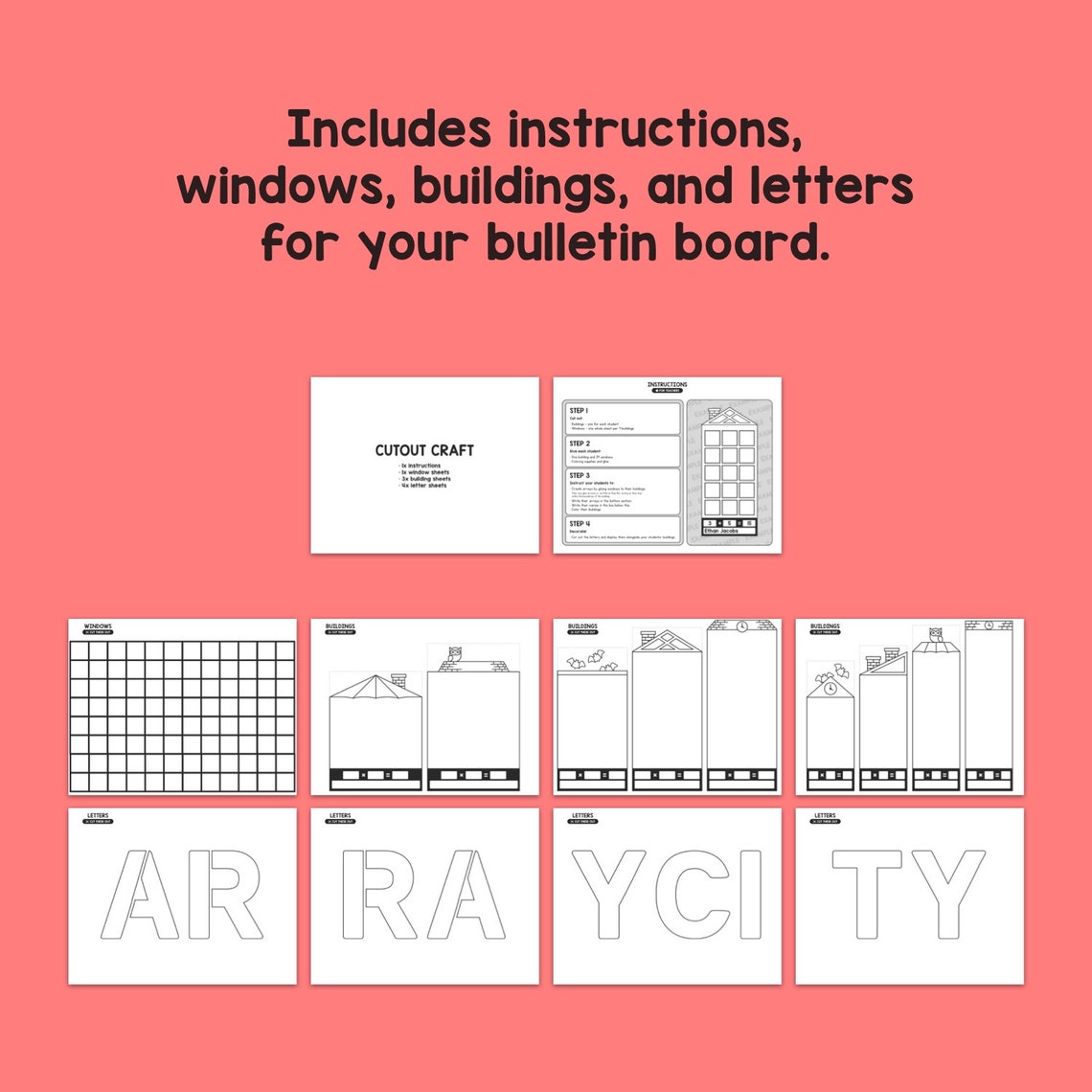 Halloween Array City Math Craft | 2nd, 3rd, 4th Grade Multiplication ...