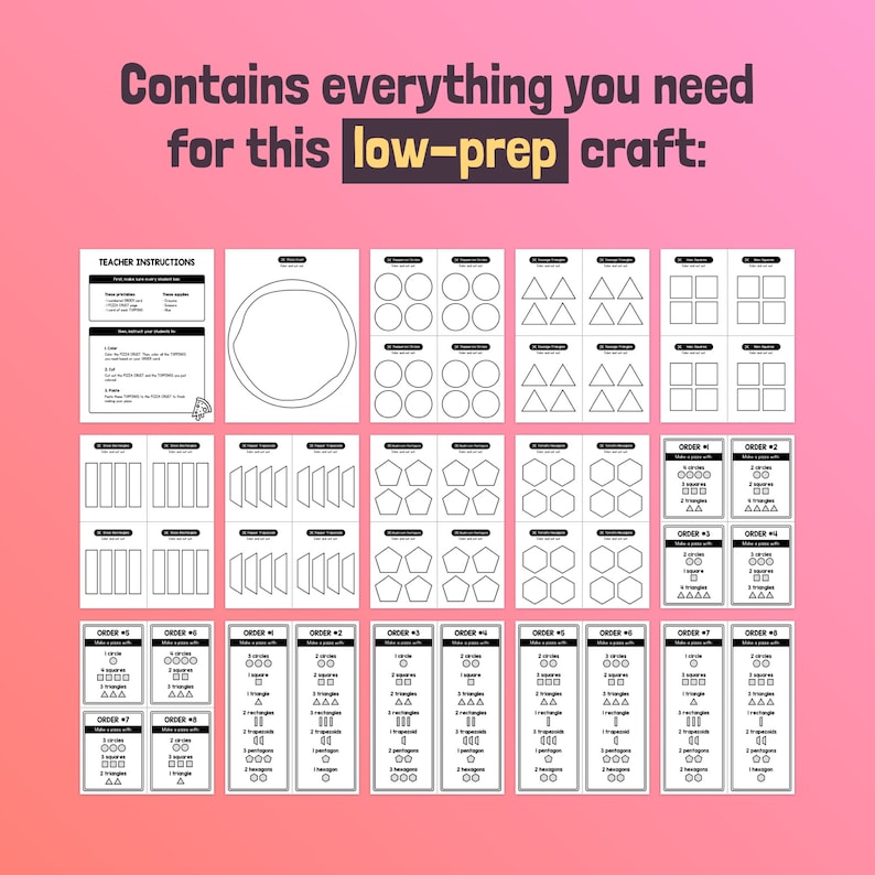 2d Shapes Pizza Craft | 2d Shapes Activity, 2d Shapes Center ...