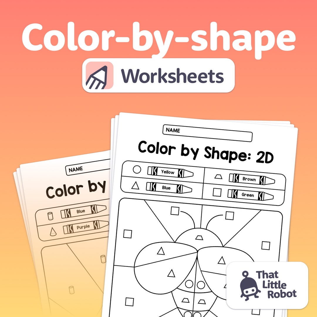 No Prep 2D and 3D Shapes Worksheets | Kindergarten, 2nd, 1st Grade Math ...