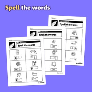 Spell Phonetically Worksheets & Activities | Kindergarten CVC Words and ...
