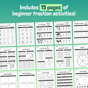 Simple Fractions Worksheets | No Prep Fractions Activities, 1st, 2nd ...