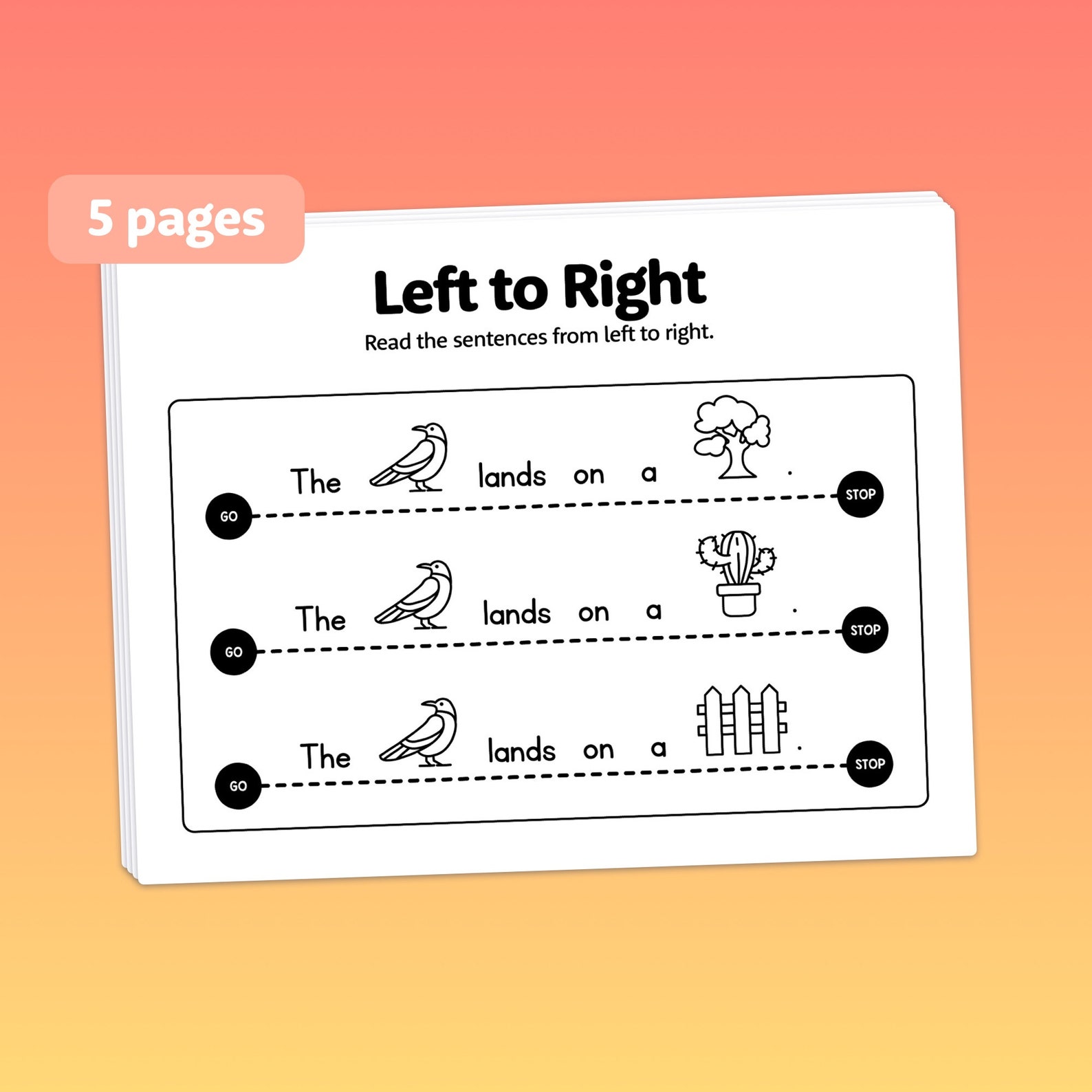 Concepts of Print Worksheets | Kindergarten Pre-reading Activities, 1st ...