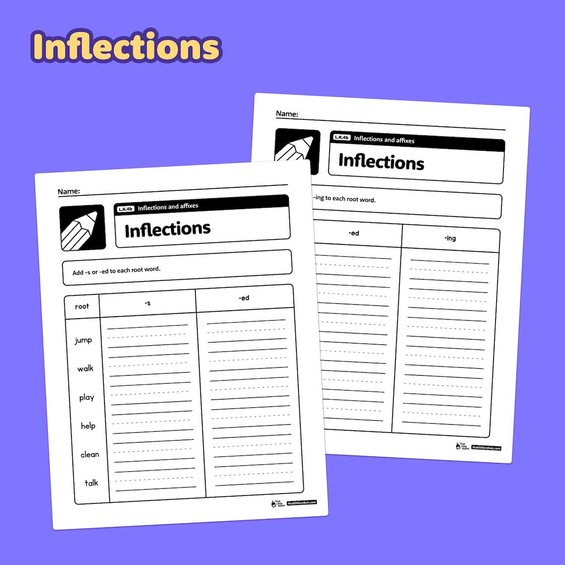 Inflections and Affixes Worksheets & Activities | Kindergarten Prefixes ...