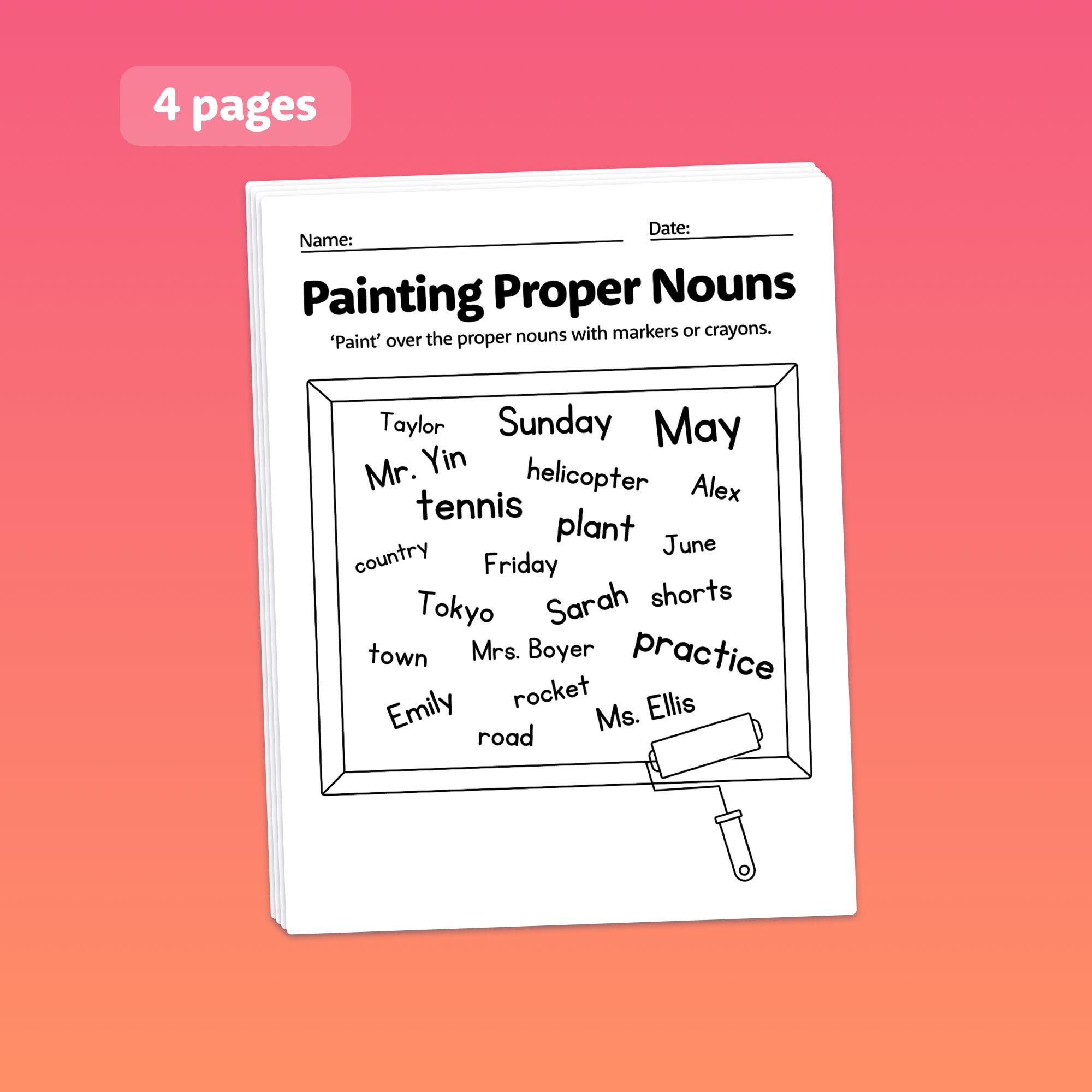 Common and Proper Nouns Worksheets | 1st & 2nd Grade Grammar Activities ...