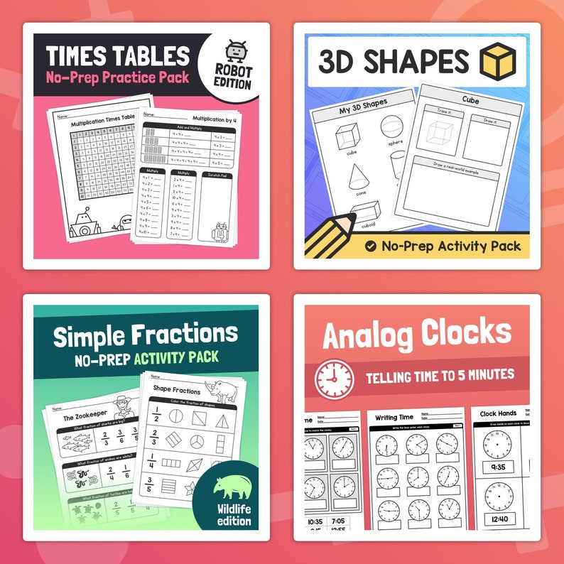 2nd Grade Math Worksheets, Activities & Centers | Bundle ...