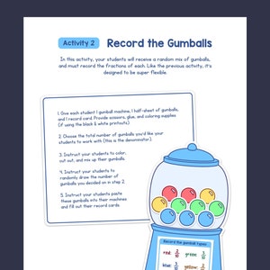 Gumball Fractions Activity | Fractions Craft — 2nd & 3rd Grade Math ...