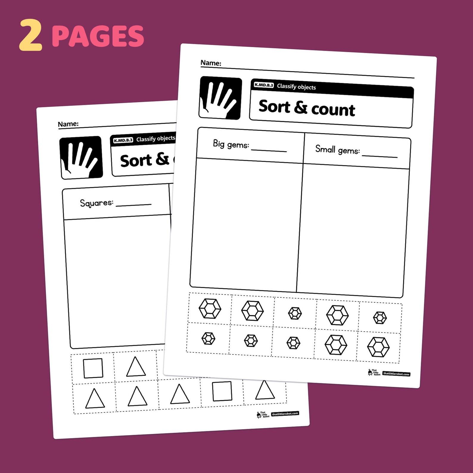 Classify Objects Worksheets | Kindergarten Math Centers, Sorting Shapes ...