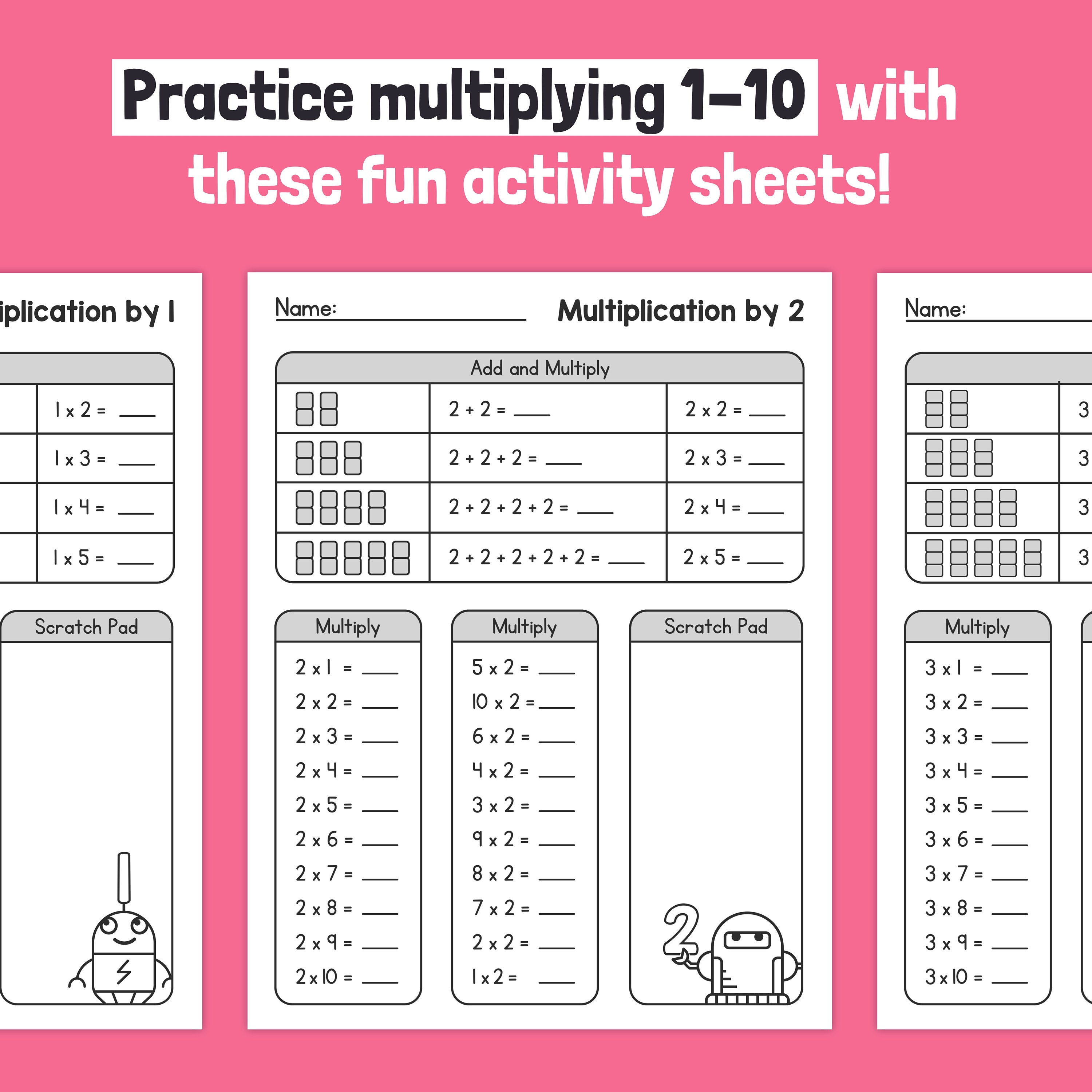 Multiplication Times Tables Worksheets | 1-10 Multiplication Facts ...