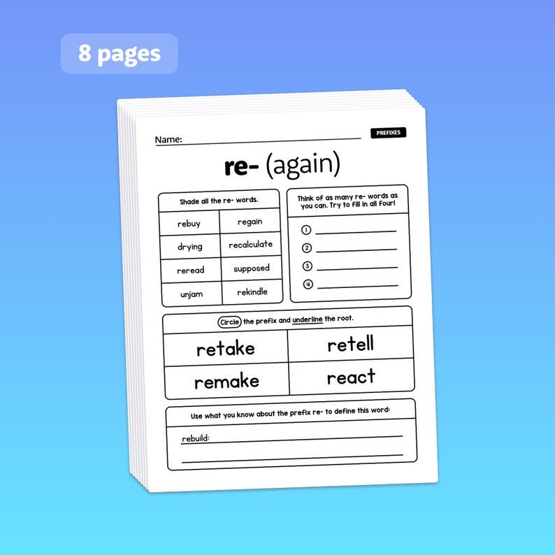 2nd & 3rd Grade Prefixes and Suffixes Worksheets | Grammar Worksheets ...