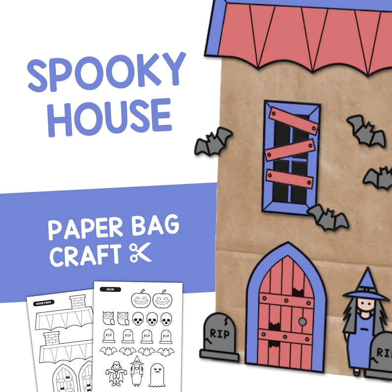 Spooky House Craft | Kindergarten, 1st, 2nd, 3rd Grade Low-prep ...