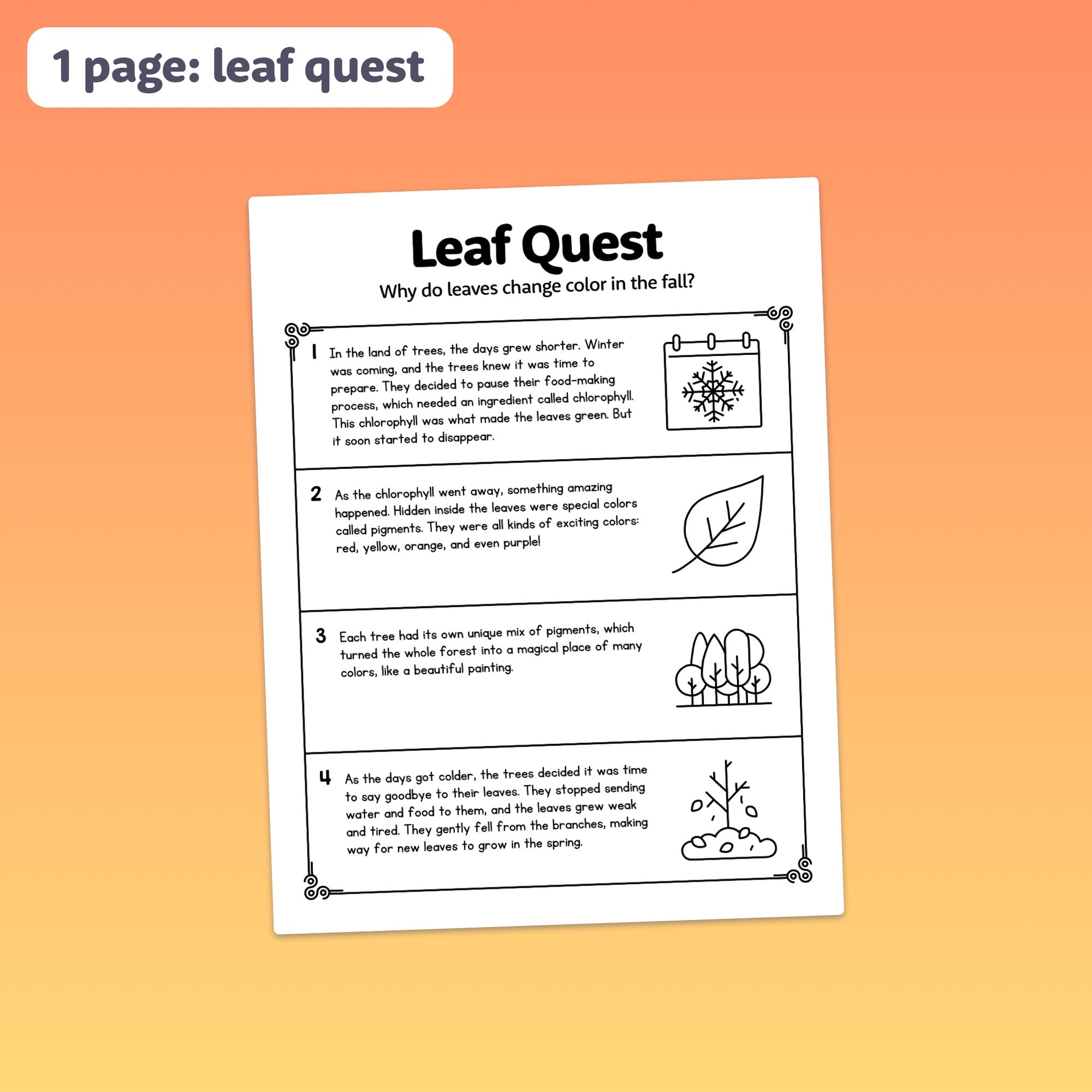 Kindergarten Fall Science Center Why Do Leaves Change Color Fall Leaf ...