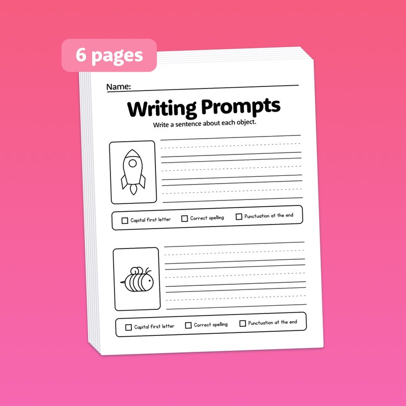 Capitalization & End Punctuation Worksheets | No Prep 1st and 2nd Grade ...