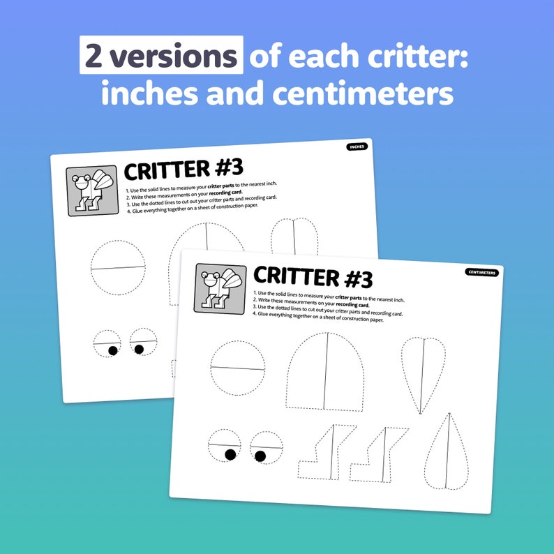 No Prep Measurement Craft | 1st & 2nd Grade Measurement Math Craft ...