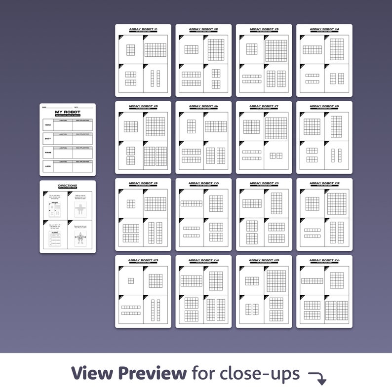 No Prep Multiplication Arrays Activity | 3rd & 4th Grade Math Center ...