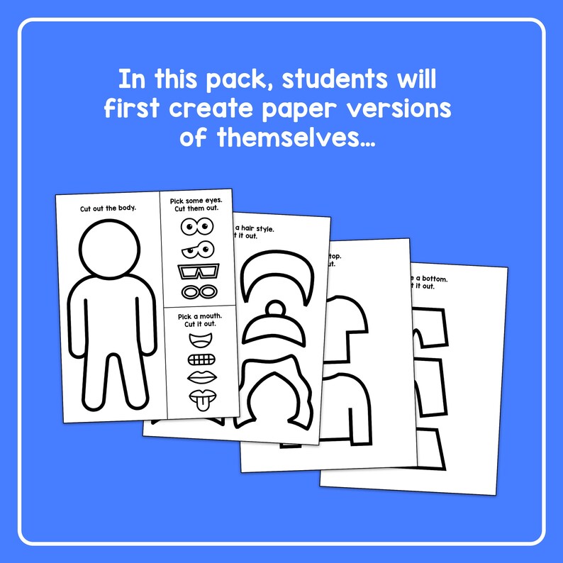 All About Me Kid Craft | 1st 2nd Grade No Prep About Me Icebreaker ...