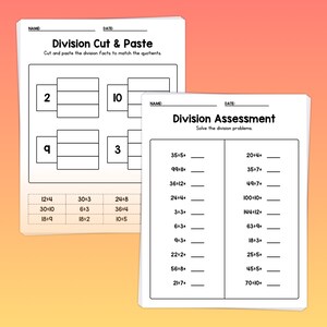No Prep Division Worksheets | 2nd, 4th, 3rd Grade Division Activities ...