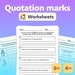 No Prep Quotation Marks Worksheets | Dialogue Worksheets | 3rd & 4th ...