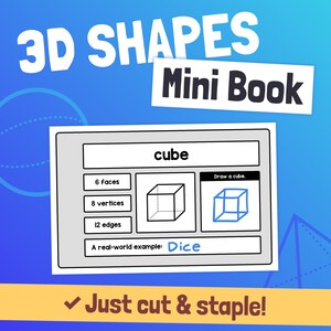 3D Shapes Activity | 1st, 2nd, 3rd Grade 3D Shapes Booklet, Common Core ...