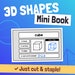 3D Shapes Activity | 1st, 2nd, 3rd Grade 3D Shapes Booklet, Common Core ...