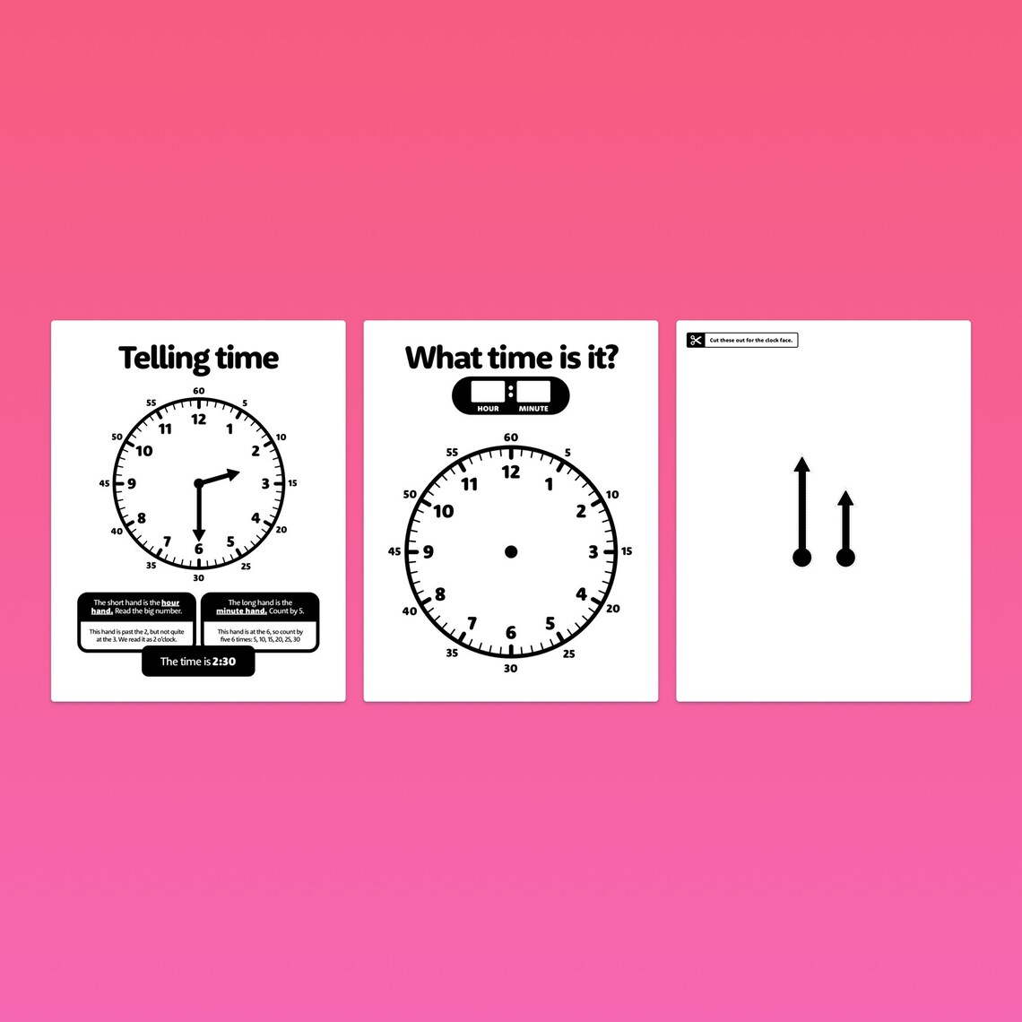 No Prep Analog Clocks Anchor Chart & Activity Mat | 2nd Grade and 1st ...
