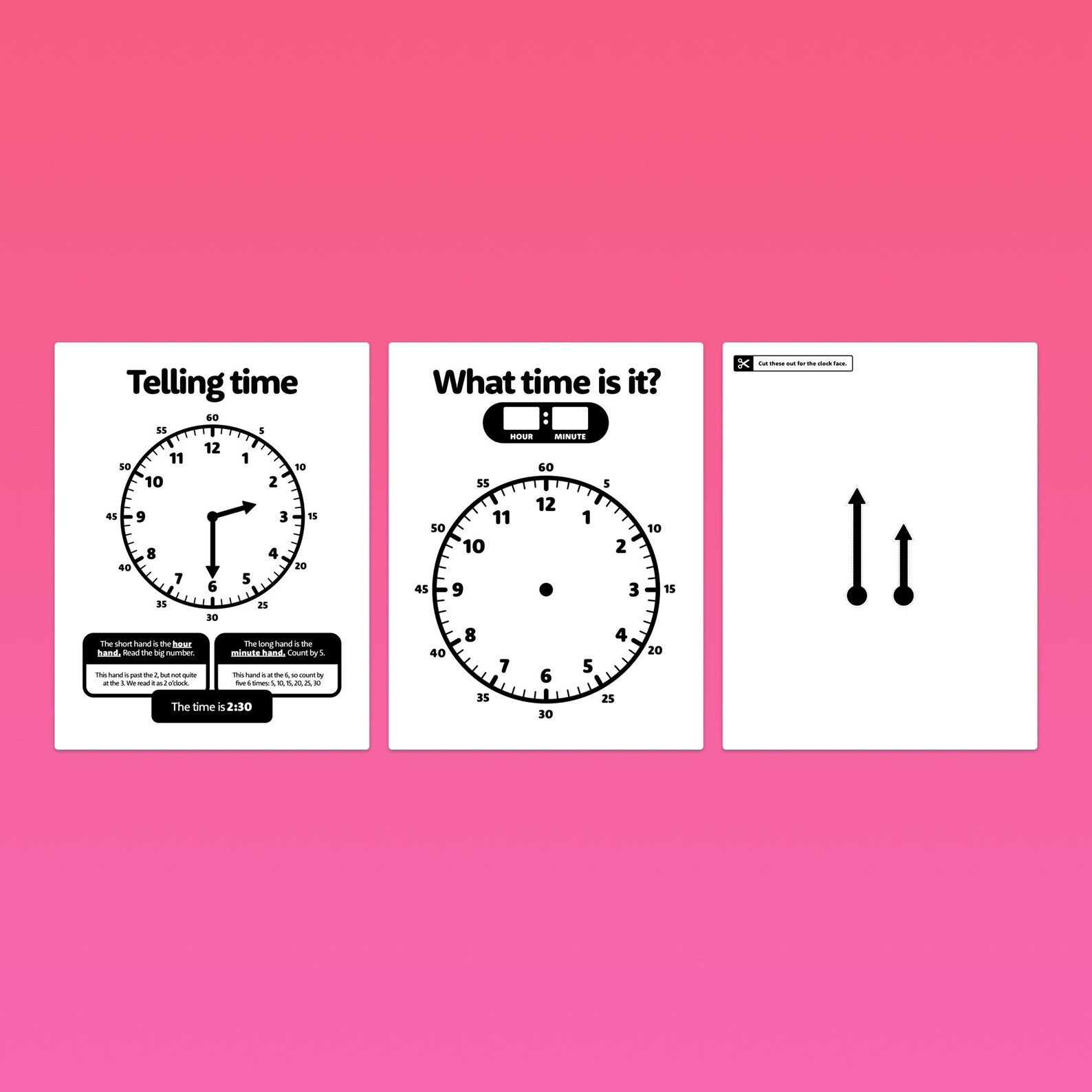 No Prep Analog Clocks Anchor Chart & Activity Mat | 2nd Grade and 1st ...