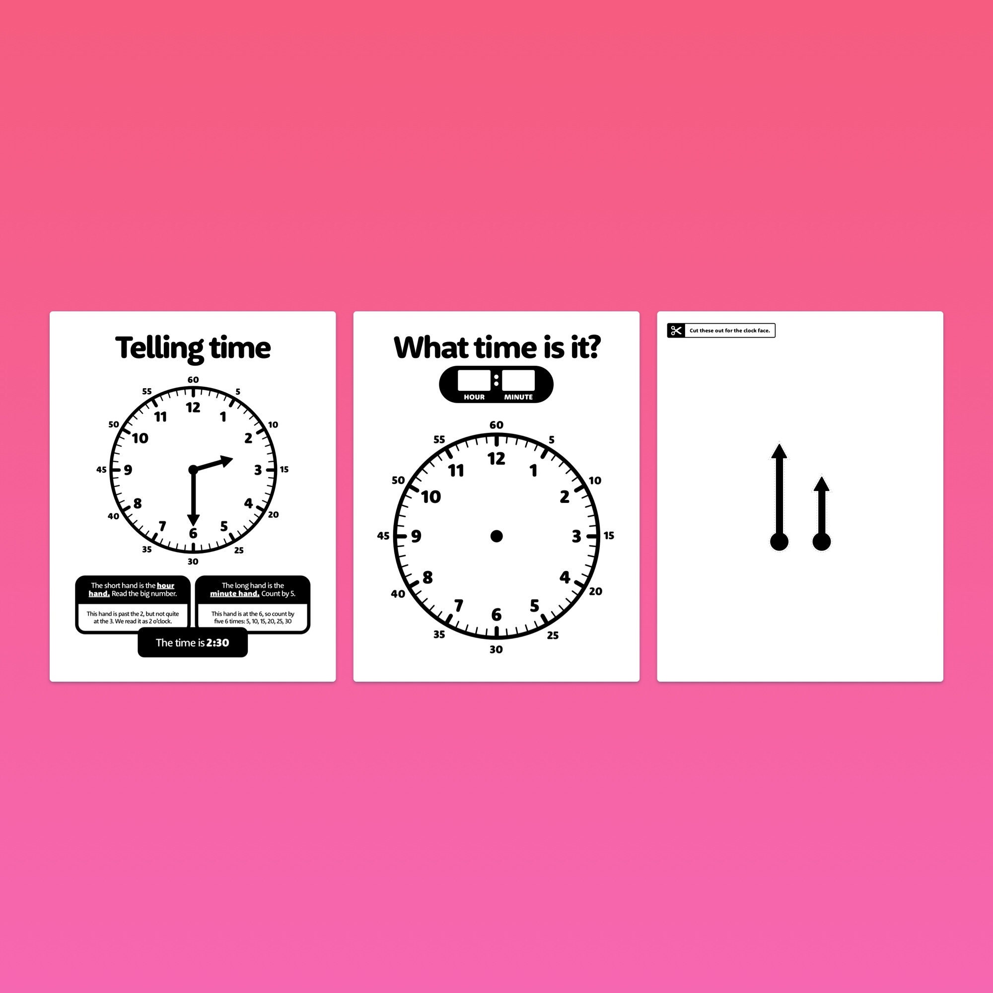 No Prep Analog Clocks Anchor Chart & Activity Mat | 2nd Grade and 1st ...
