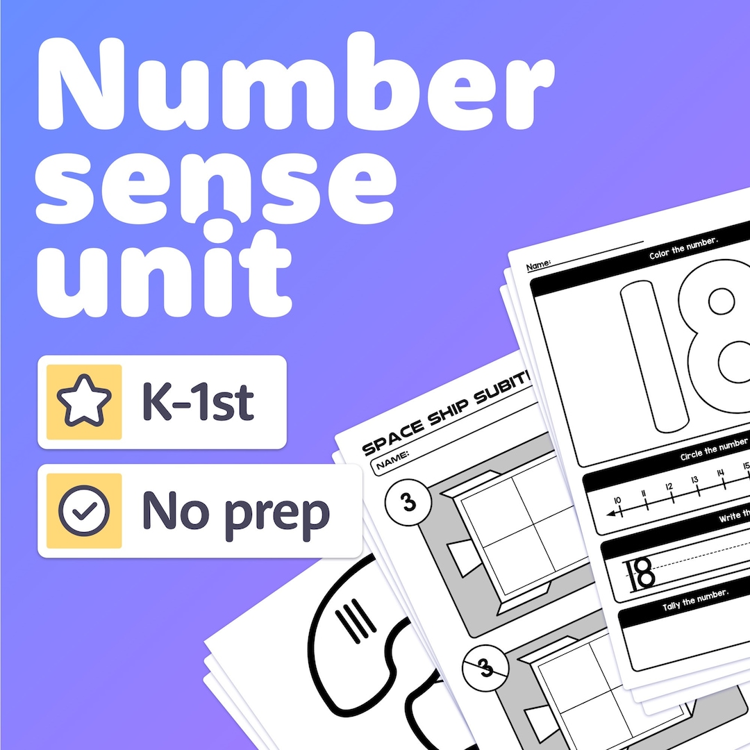 No Prep 0-20 Number Sense Unit | Kindergarten, 1st Grade Number ...