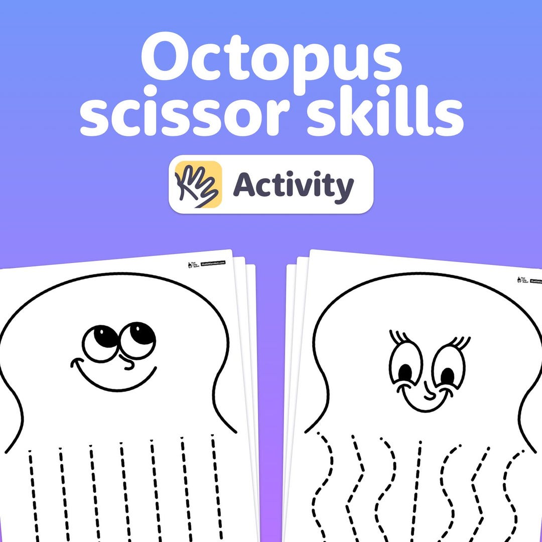 Octopus Scissor Skills Activity | Cutting Practice & Fine Motor Skills ...